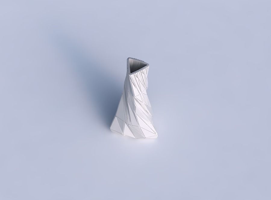 Vase twist tilted triangle with twisted random triangle plates 3D model ...