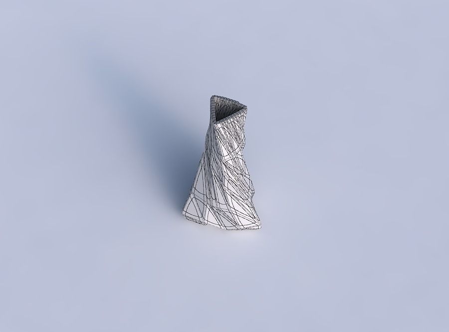 Vase twist tilted triangle with twisted random triangle plates 3D model ...