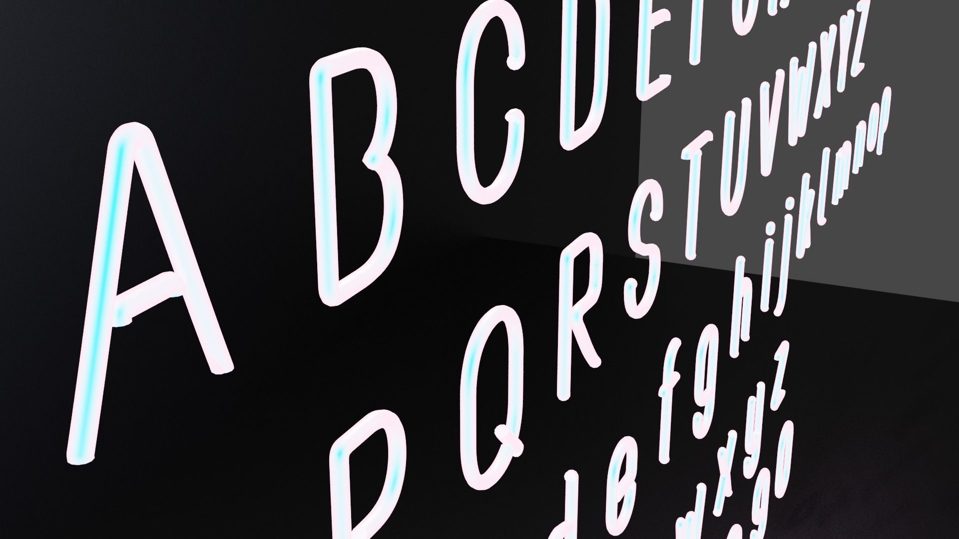 Neon Light Alphabet and Numbers for Signage and Logo Texture | CGTrader