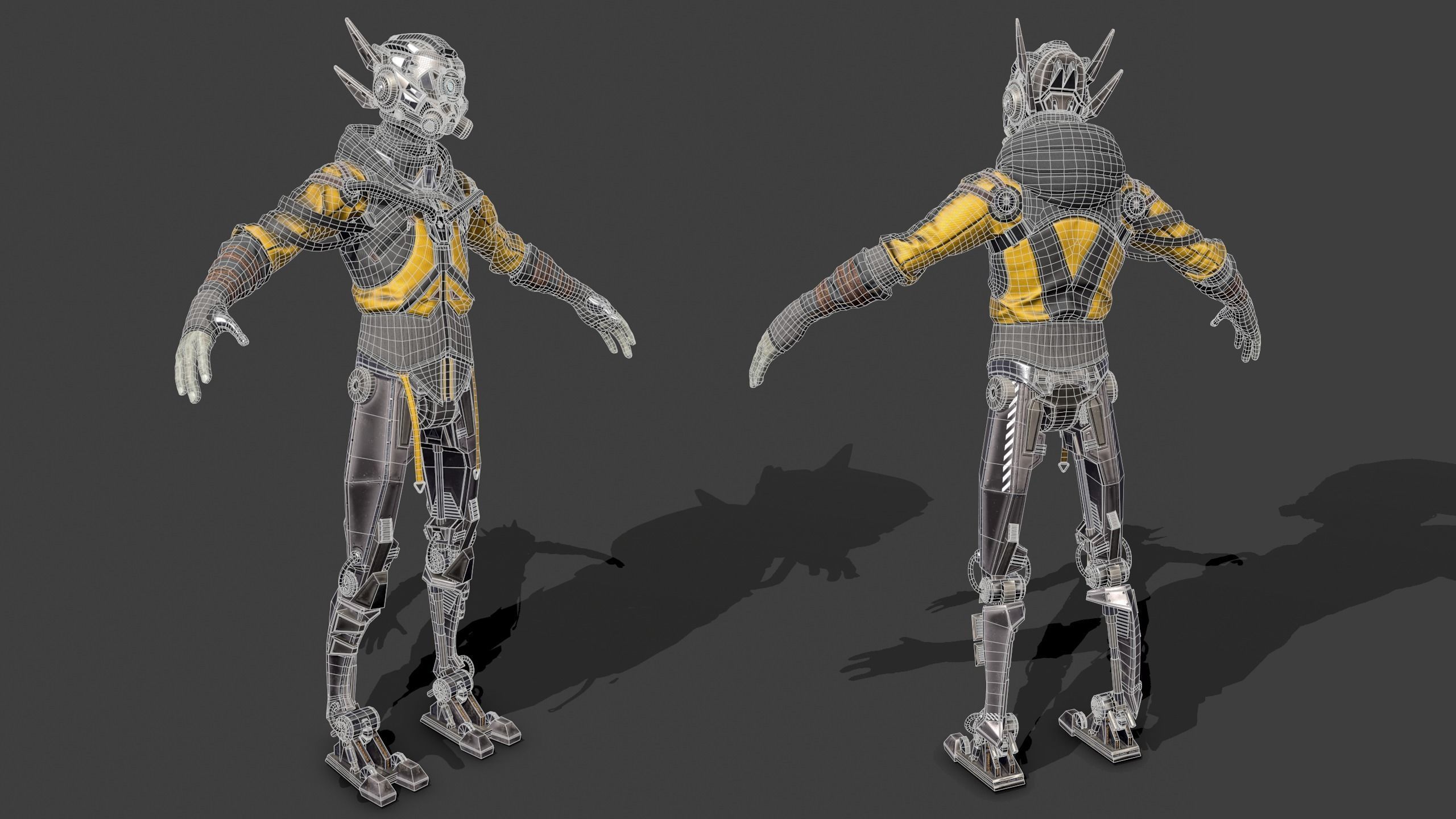 3D model Cyborg apocalypse armor VR / AR / low-poly | CGTrader
