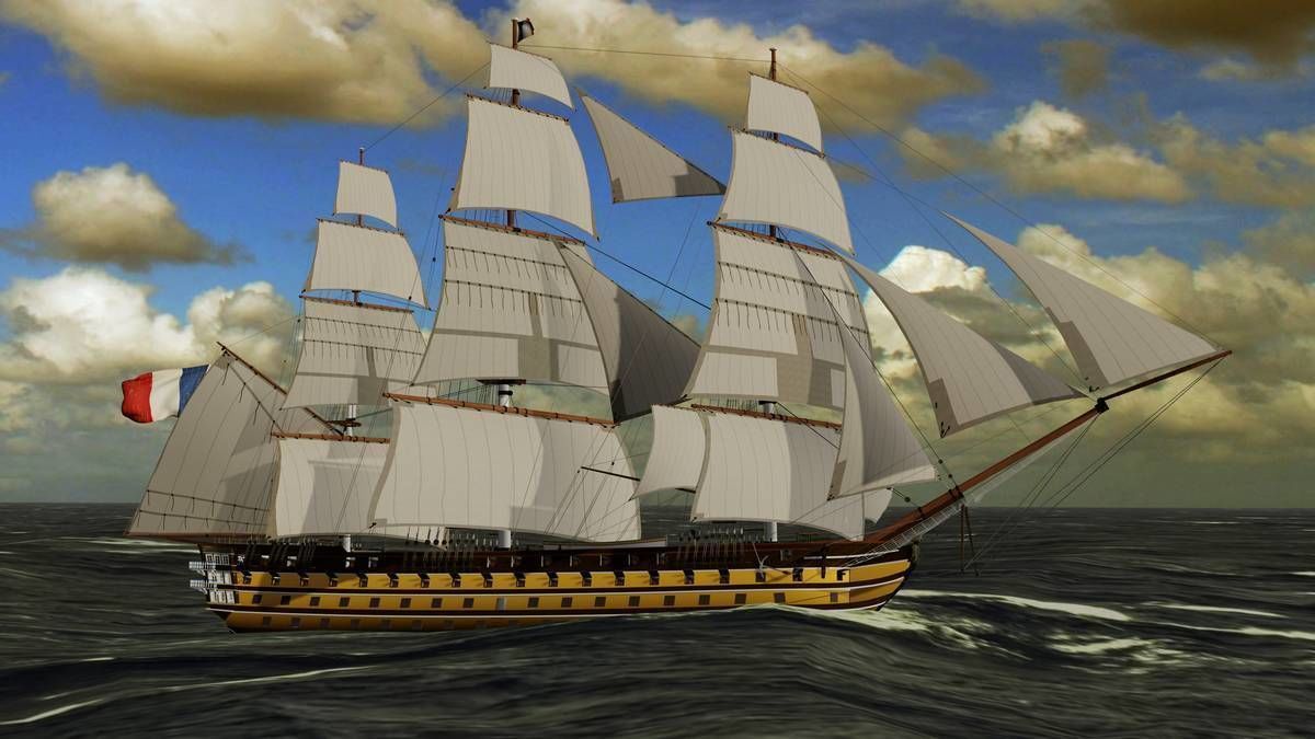 Sail Vessel Le Montebello - 1850 3D model | CGTrader