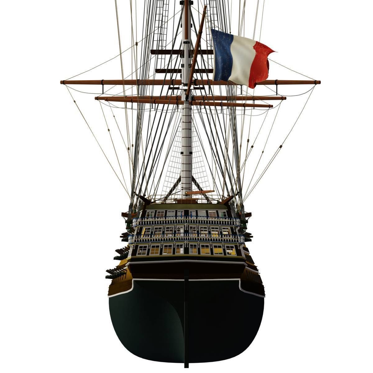 Sail Vessel Le Montebello - 1850 3D model | CGTrader