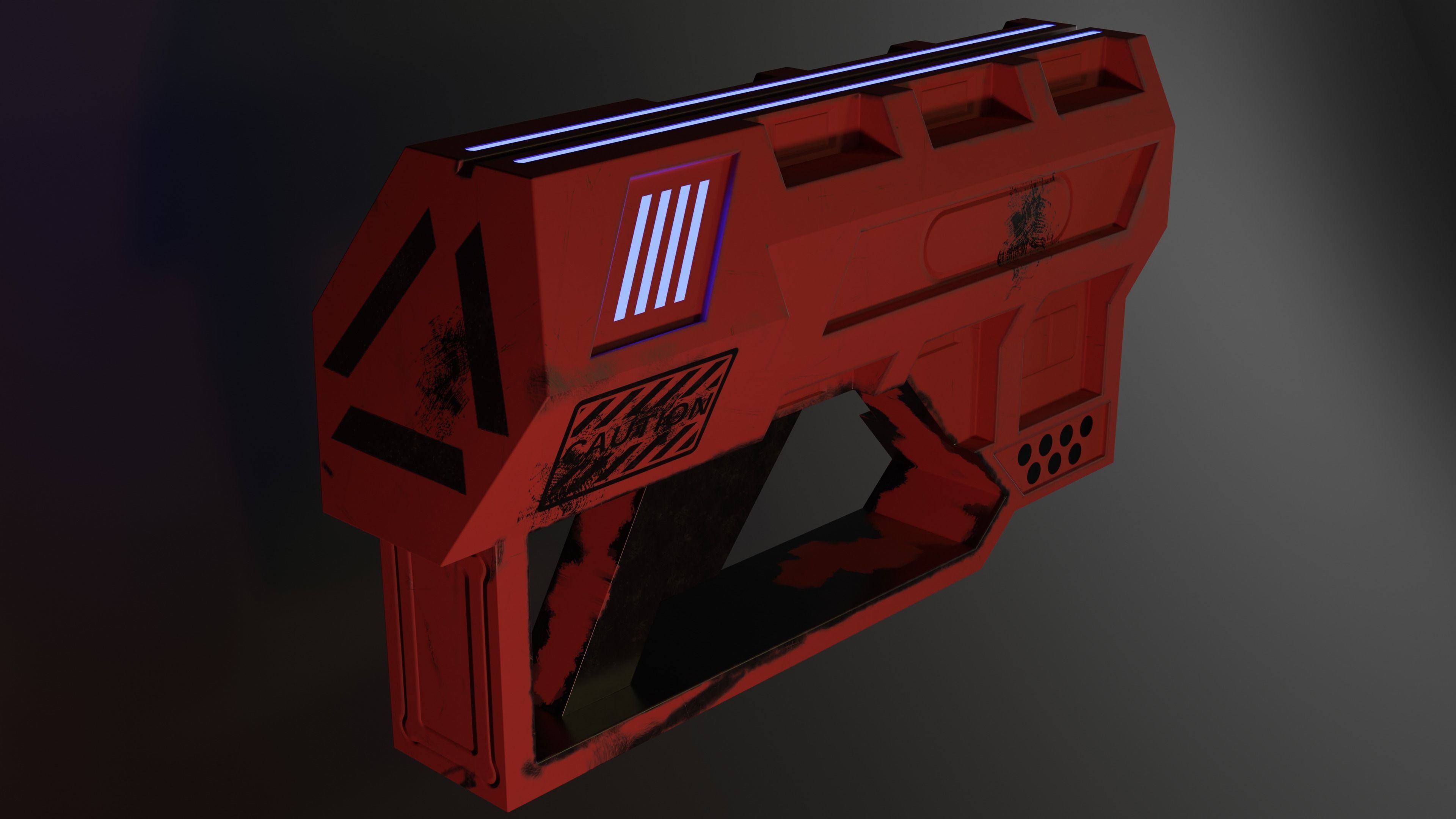 3D model Sci-Fi Laser Gun Pistol AC-11 VR / AR / low-poly | CGTrader