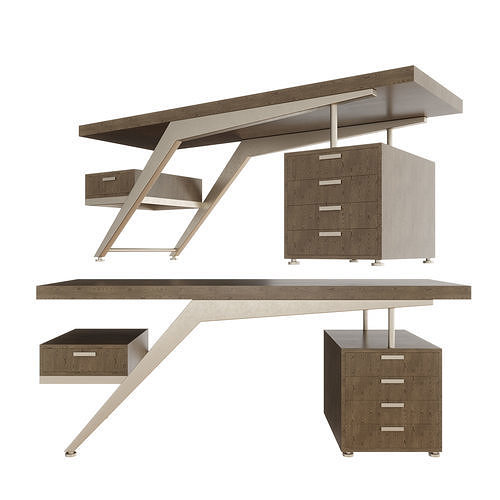 computer desk 3D model | CGTrader