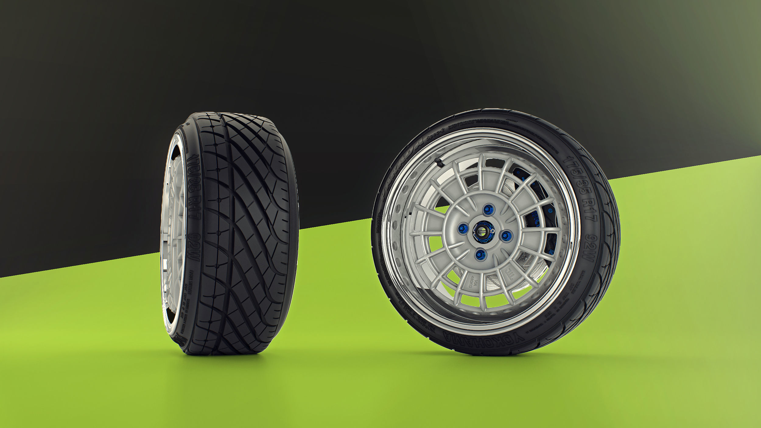 Yokohama Parada r17 Strech tire Super detail - 8J and 9J 3D model ...