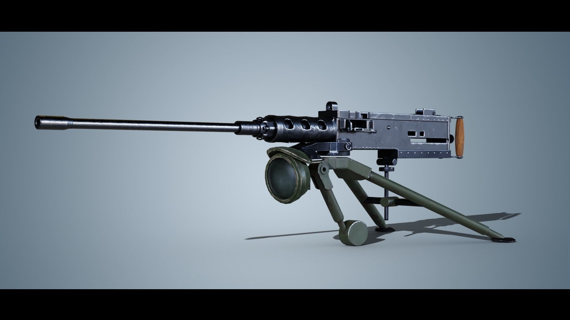 Mounted Machine Gun 3D model | CGTrader