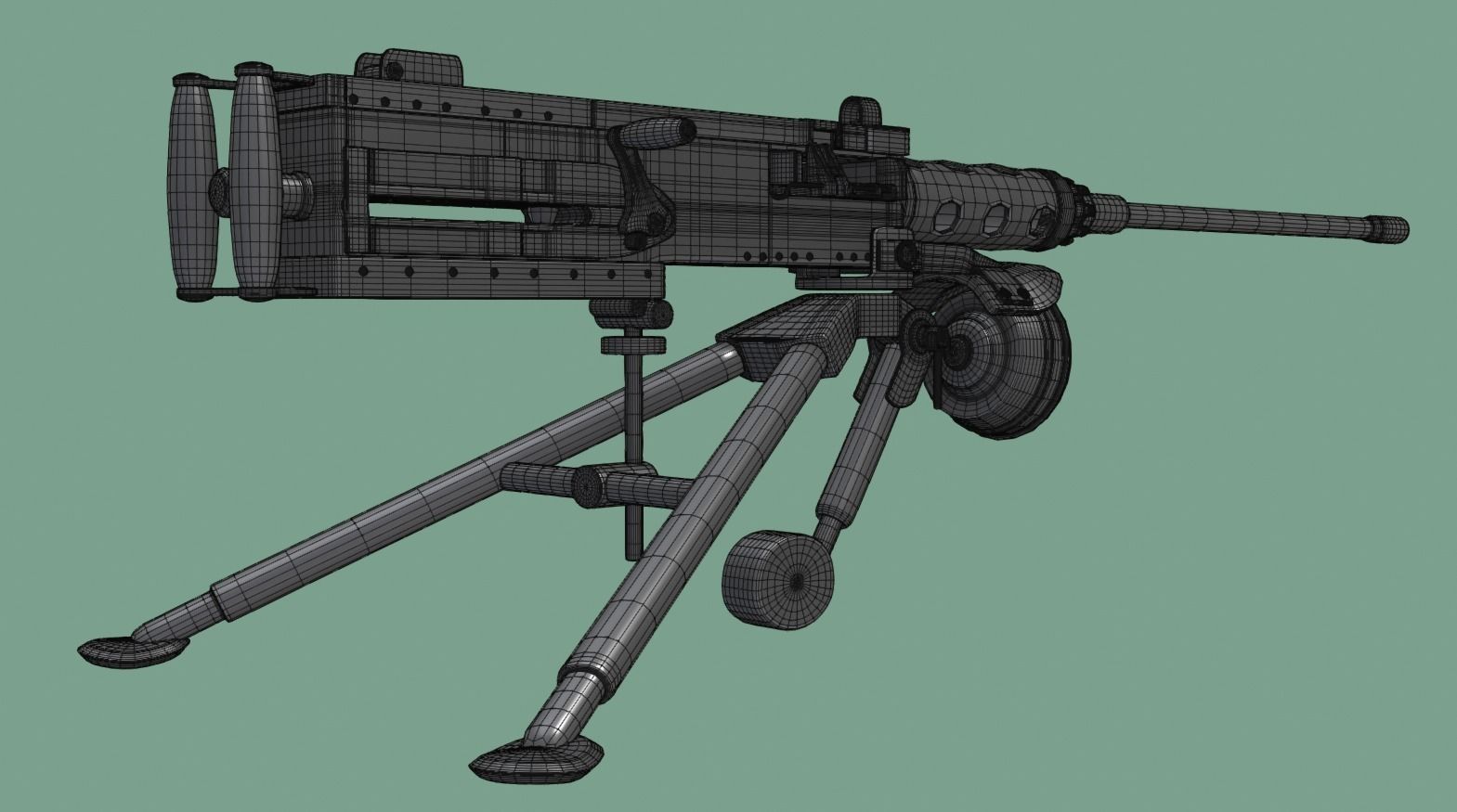 Mounted Machine Gun 3D model | CGTrader