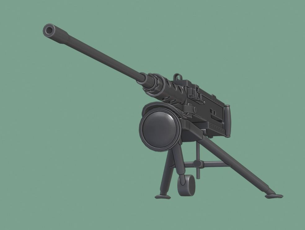 Mounted Machine Gun 3D model | CGTrader