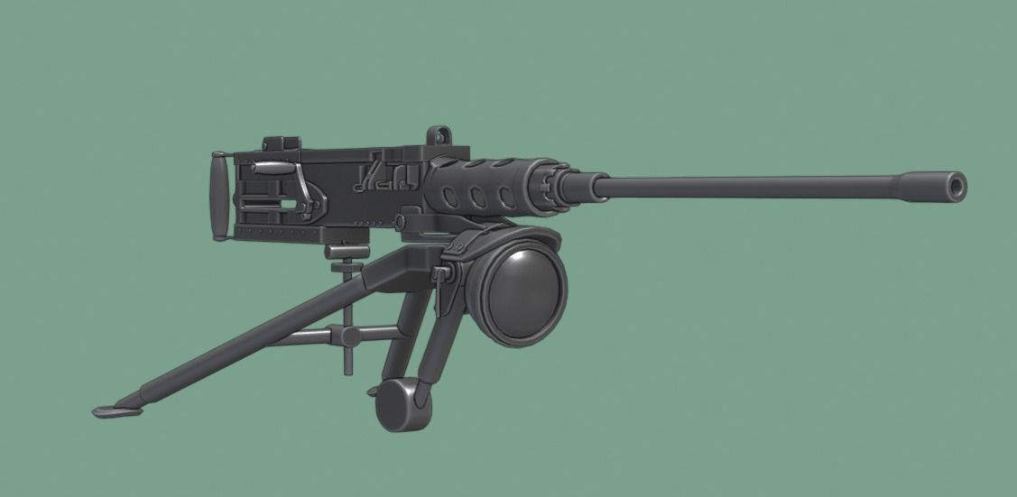 Mounted Machine Gun 3D model | CGTrader