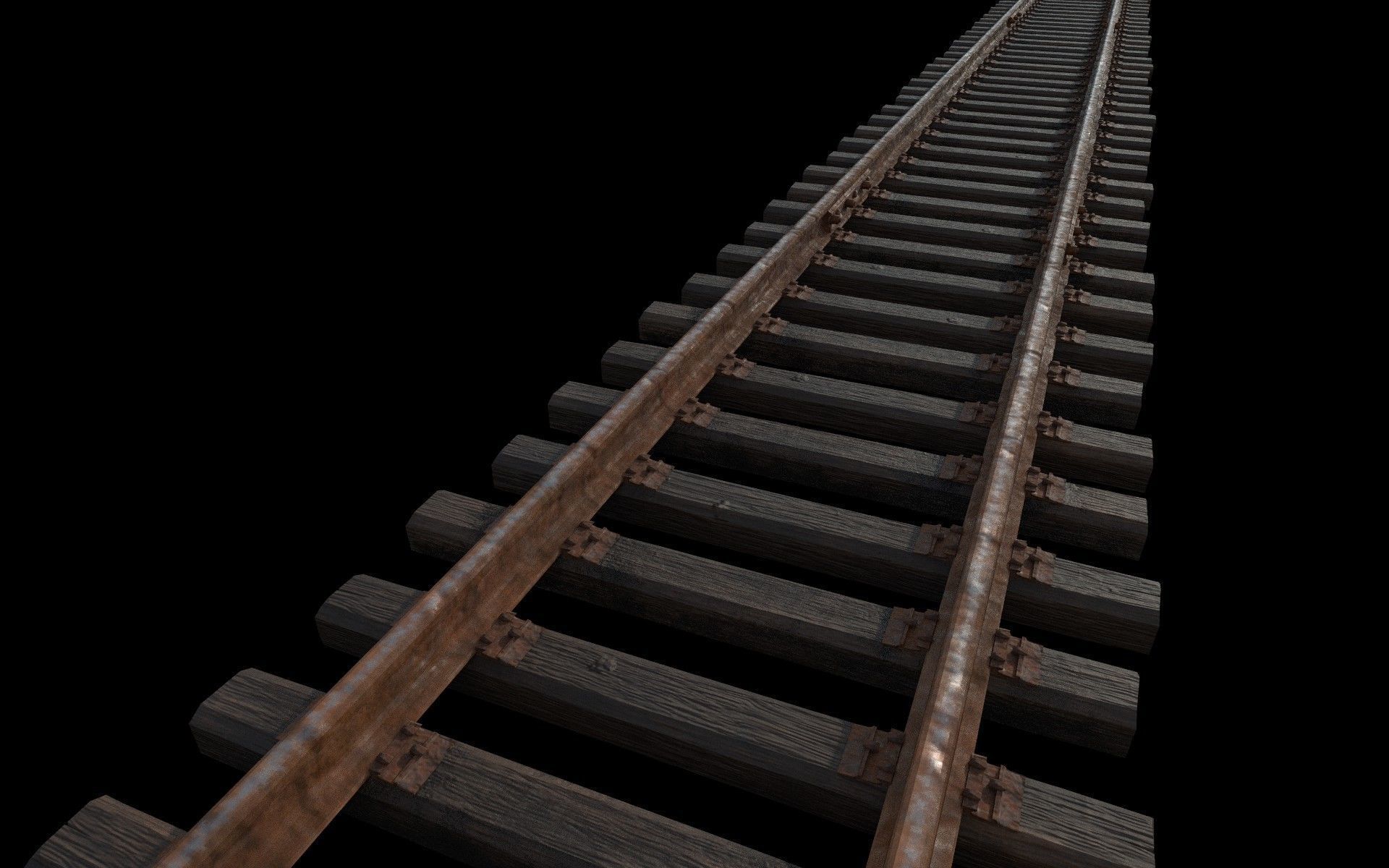 3D model Railroad Track VR / AR / low-poly | CGTrader