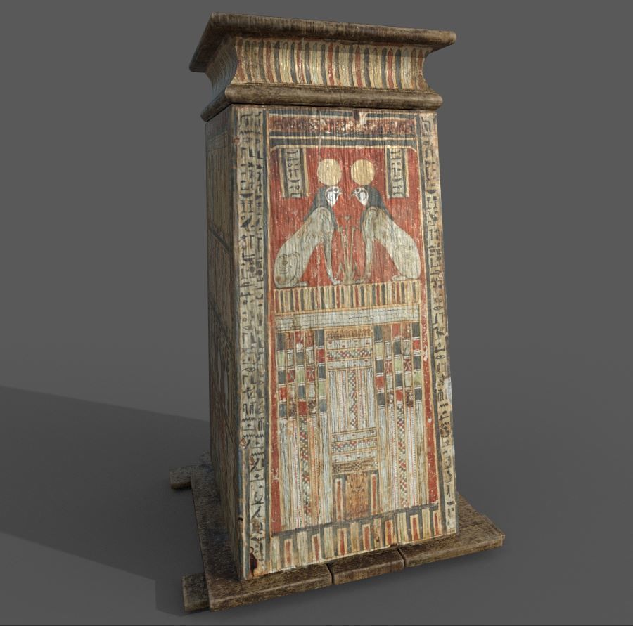 3D model Egyptian Wooden Shabti Box VR / AR / low-poly | CGTrader