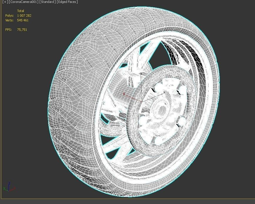 Motorcycle Wheels 3D model | CGTrader