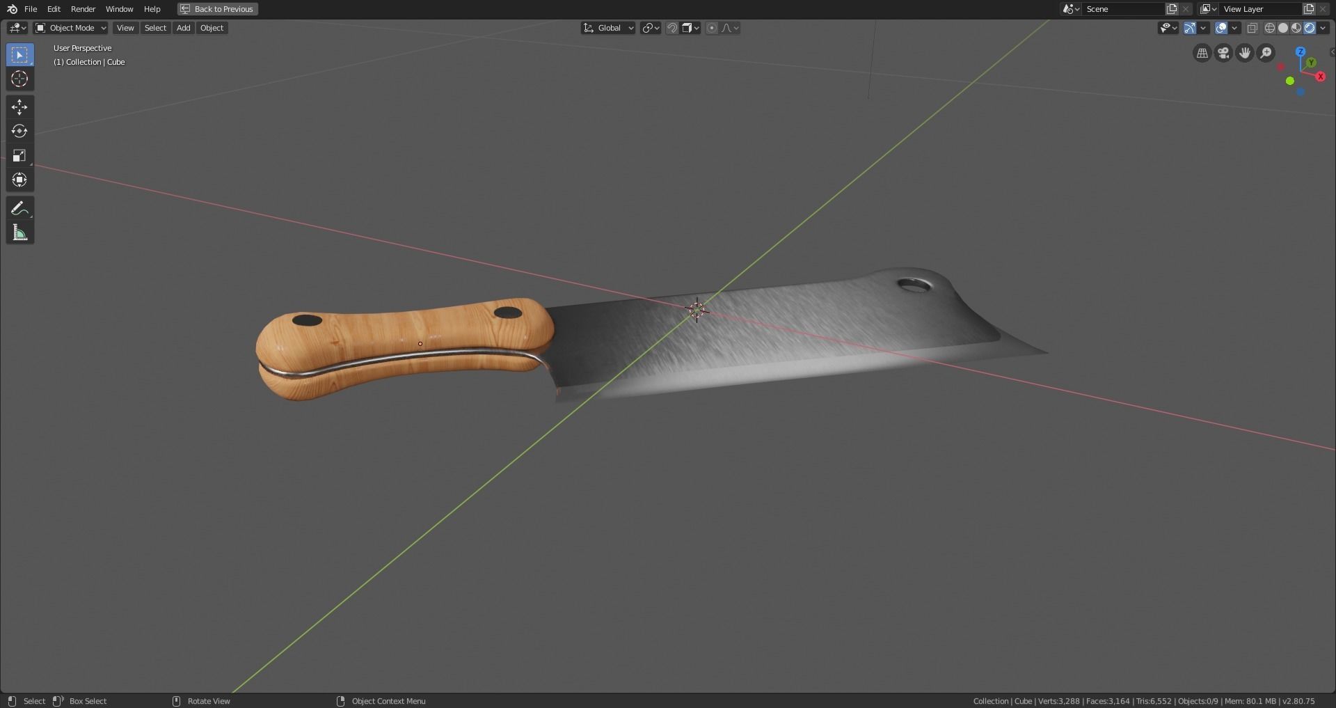 3D model Butcher Knife Model PBR VR / AR / low-poly | CGTrader