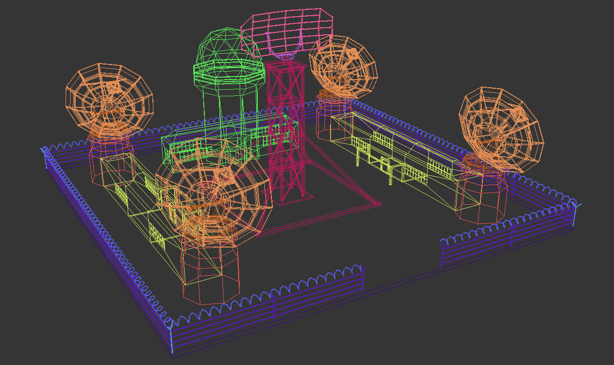 3D model Low Poly Radar Station VR / AR / low-poly | CGTrader