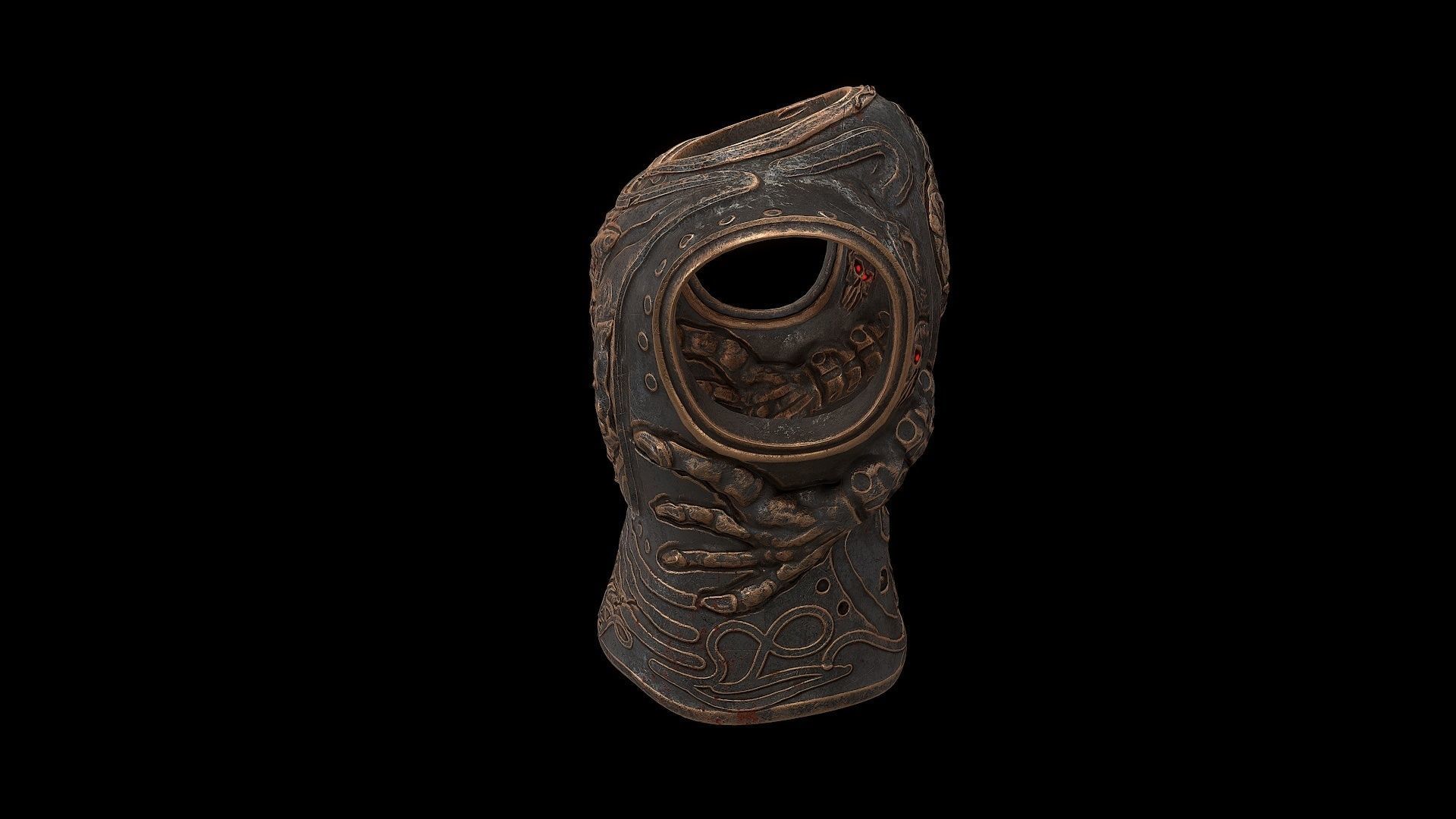 3D model Low poly fantasy undead armor for character customisation VR ...