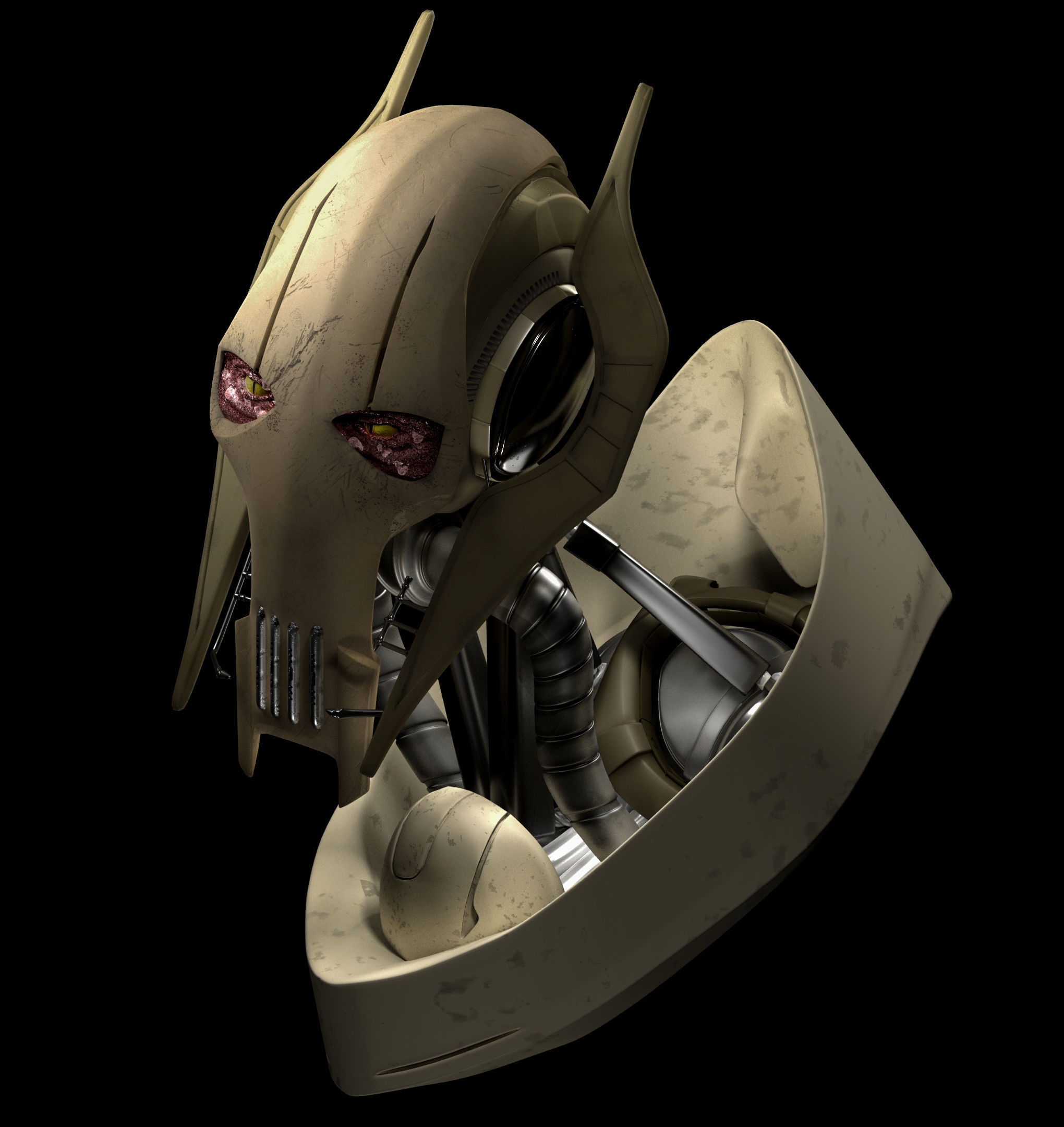 General Grievous Bust STL 3D model 3D printable | CGTrader