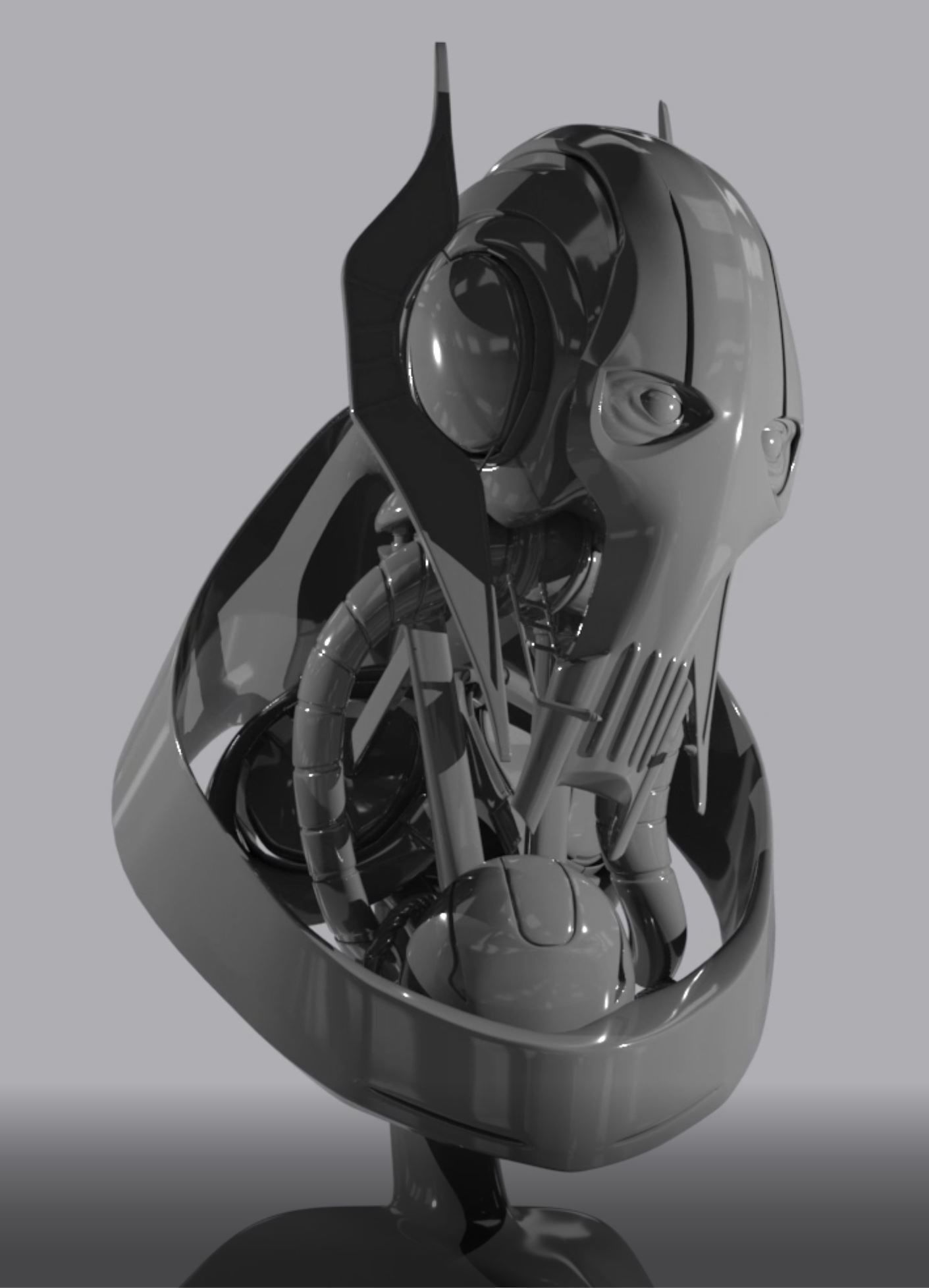 General Grievous Bust STL 3D model 3D printable | CGTrader