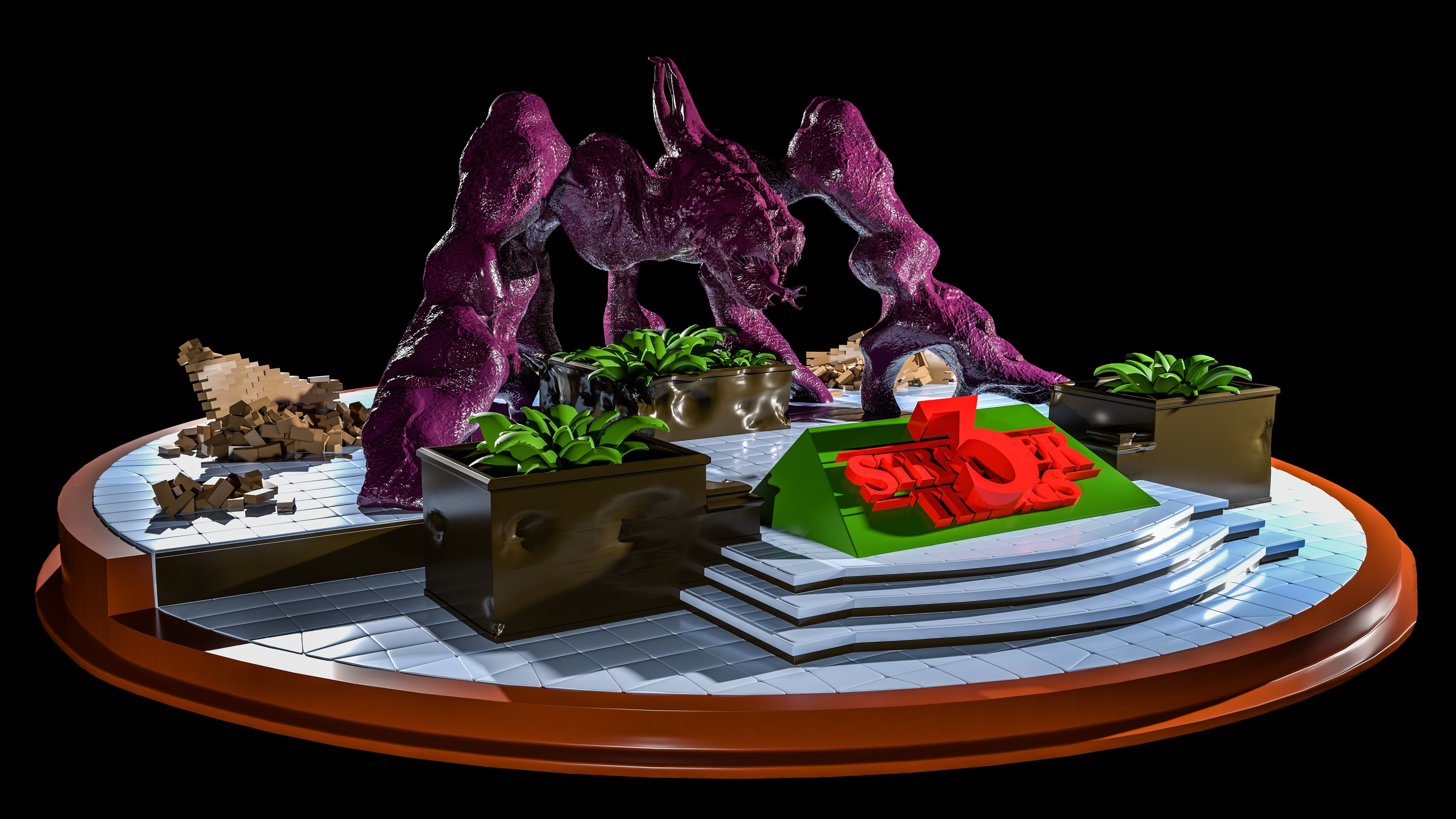 Stranger Things 3 Diorama STL 3D model 3D printable | CGTrader