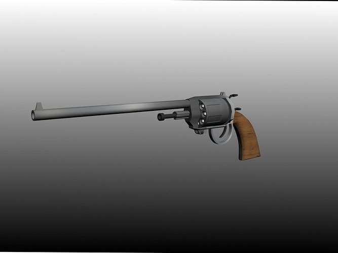 The revolver 3D model animated rigged | CGTrader