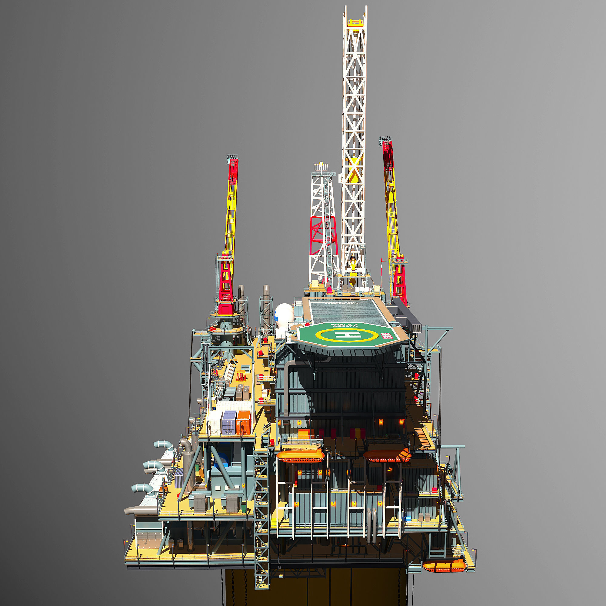 3D model Perdido Oil Rig VR / AR / low-poly | CGTrader