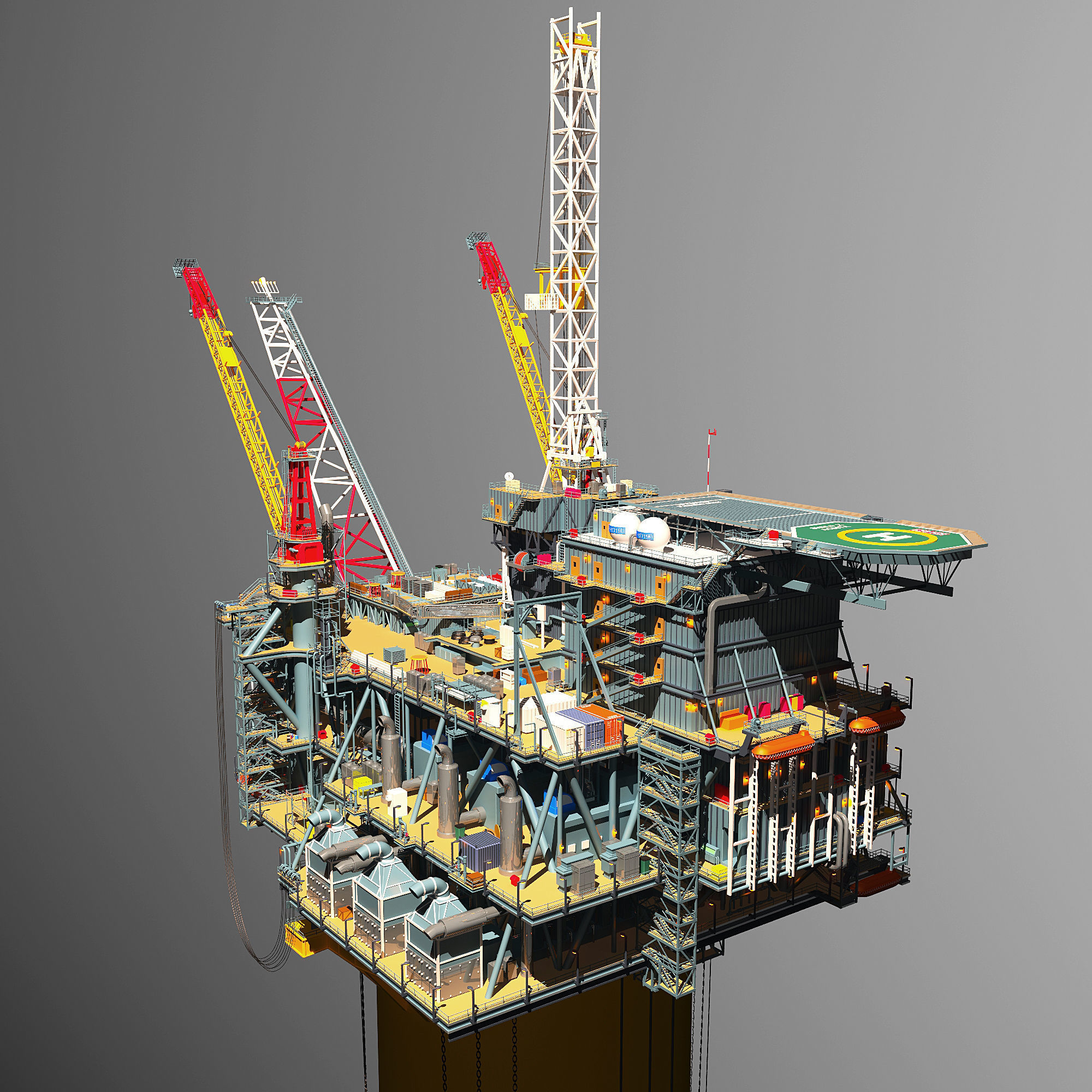 3D model Perdido Oil Rig VR / AR / low-poly | CGTrader