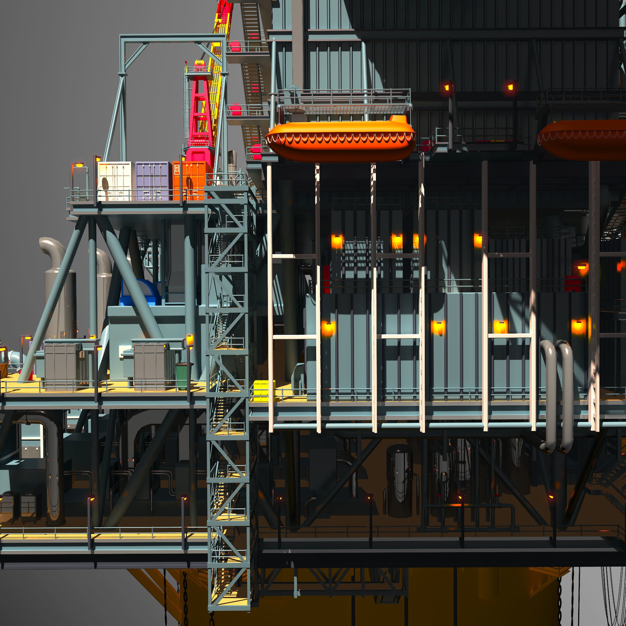 3D model Perdido Oil Rig VR / AR / low-poly | CGTrader