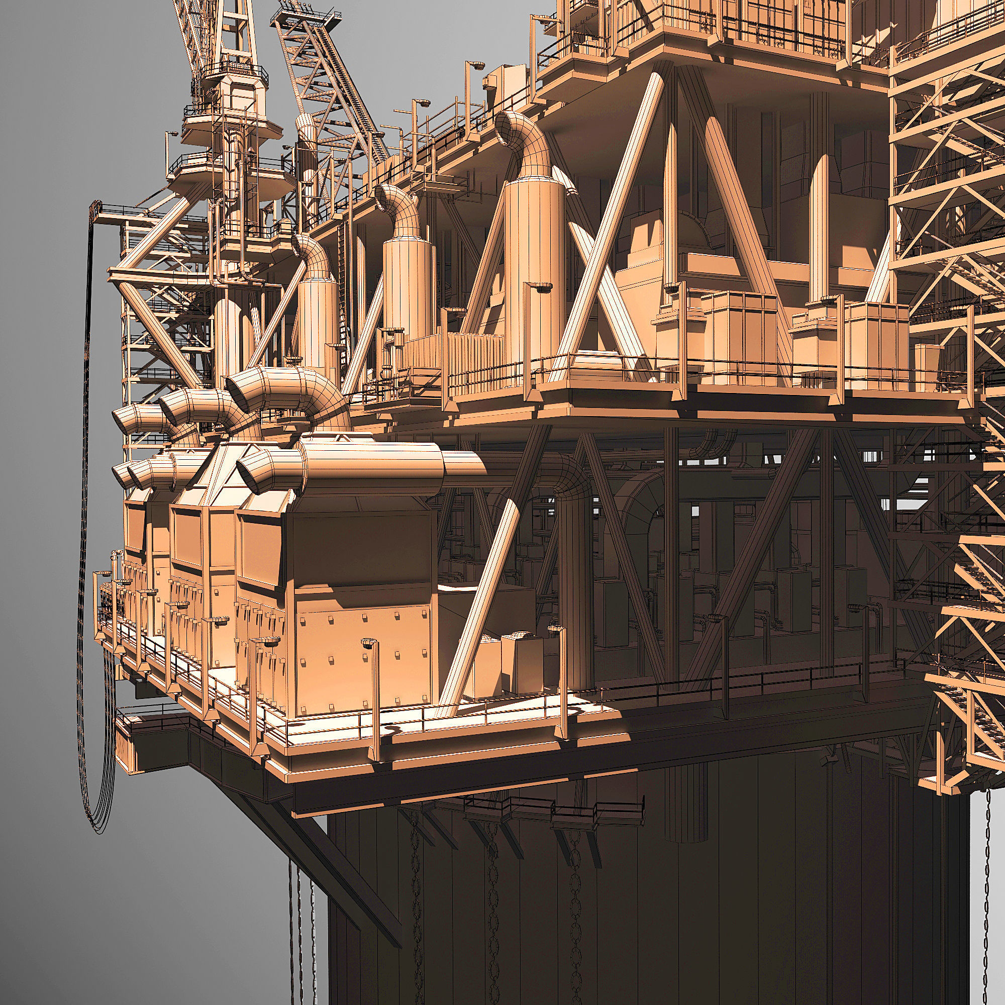 3D model Perdido Oil Rig VR / AR / low-poly | CGTrader