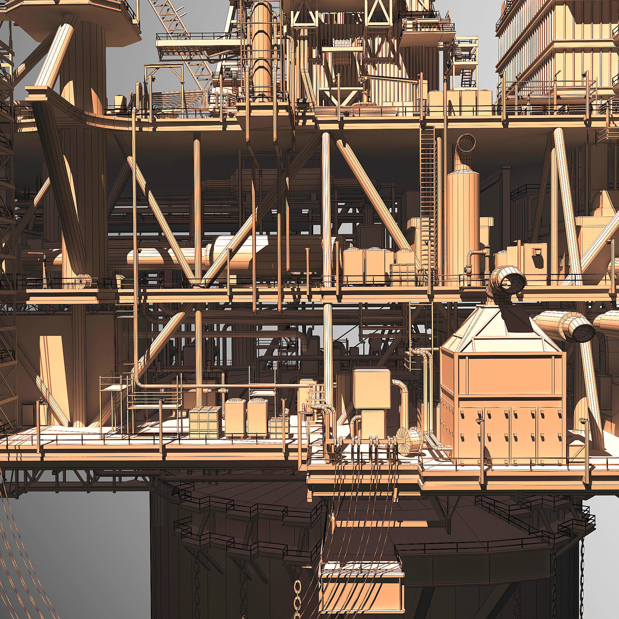3D model Perdido Oil Rig VR / AR / low-poly | CGTrader