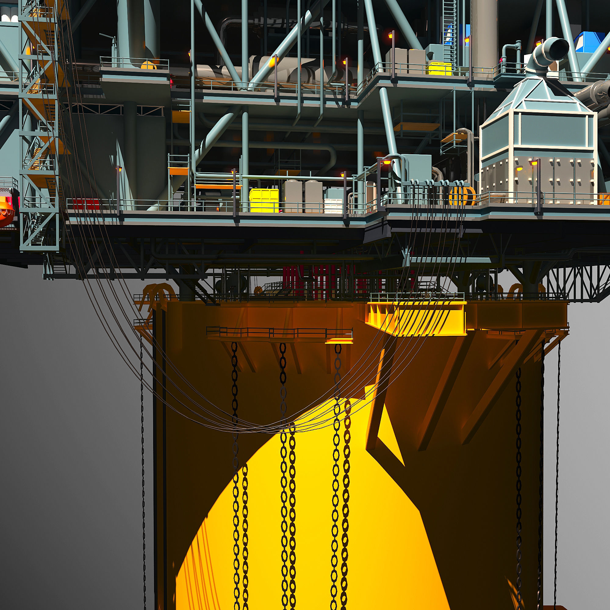 3D model Perdido Oil Rig VR / AR / low-poly | CGTrader