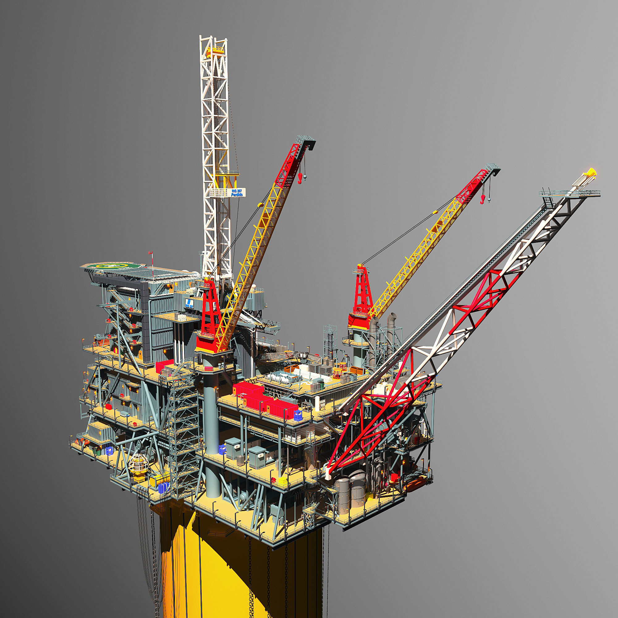 3D model Perdido Oil Rig VR / AR / low-poly | CGTrader