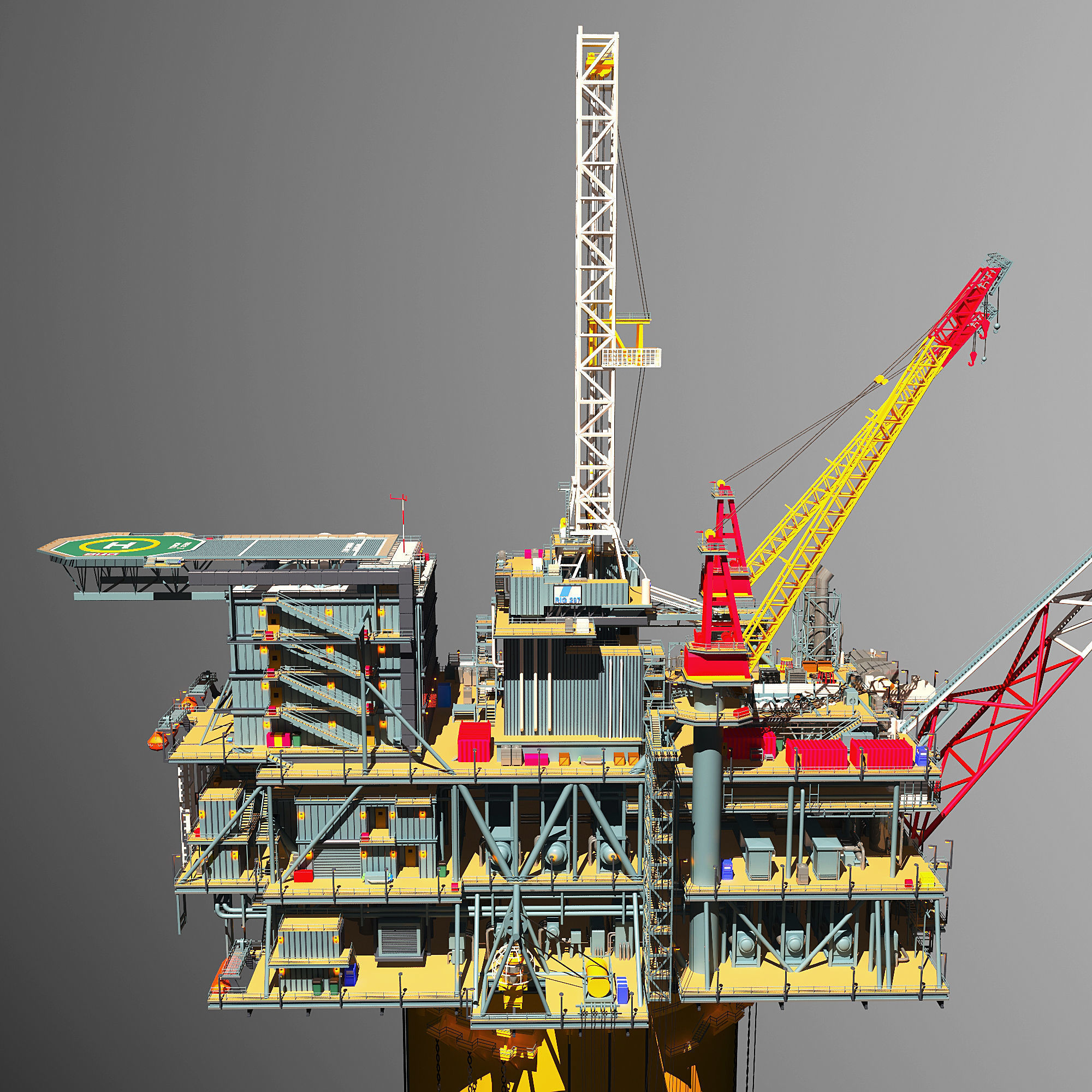 3D model Perdido Oil Rig VR / AR / low-poly | CGTrader
