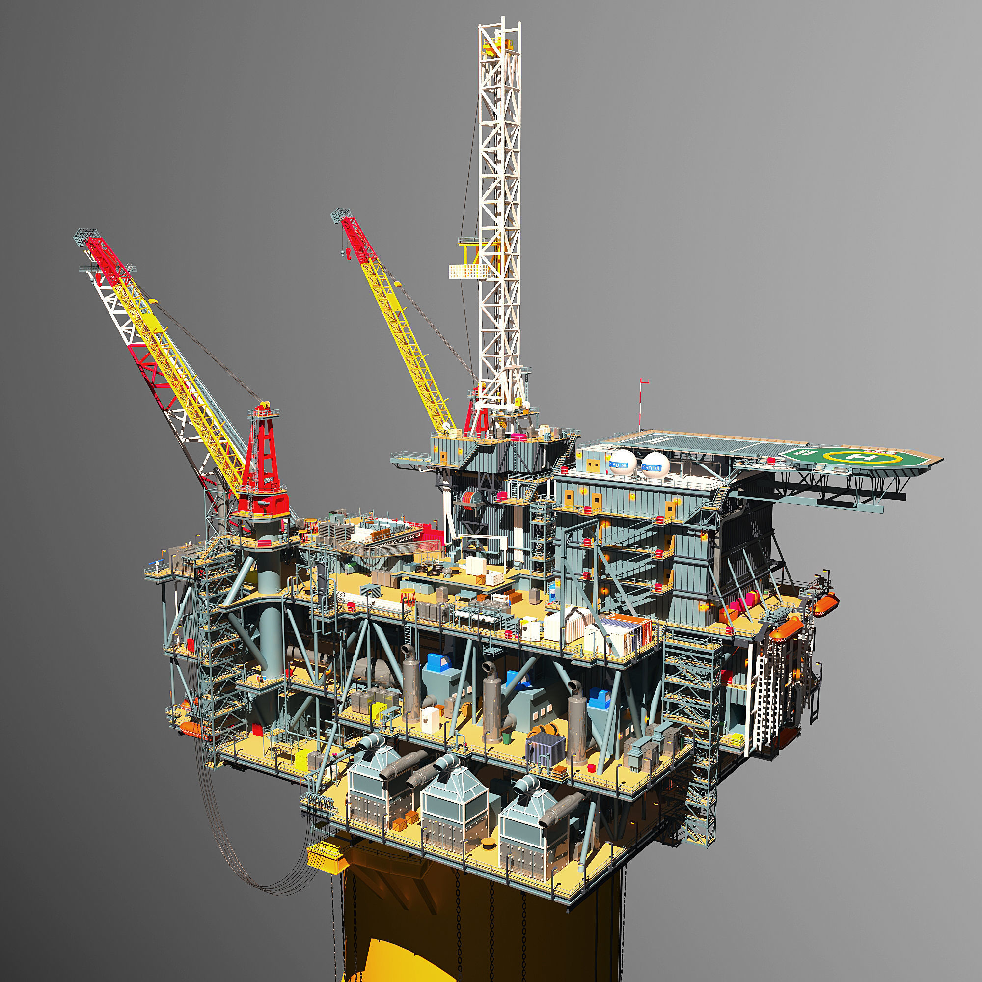 3D model Perdido Oil Rig VR / AR / low-poly | CGTrader
