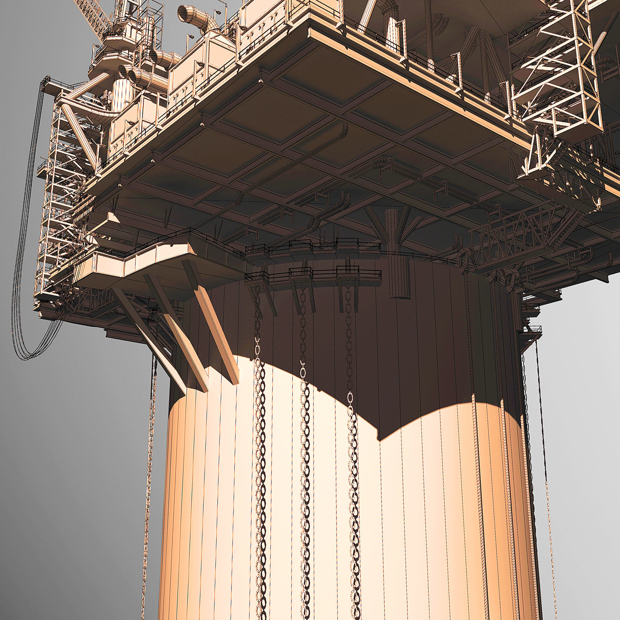 3D model Perdido Oil Rig VR / AR / low-poly | CGTrader