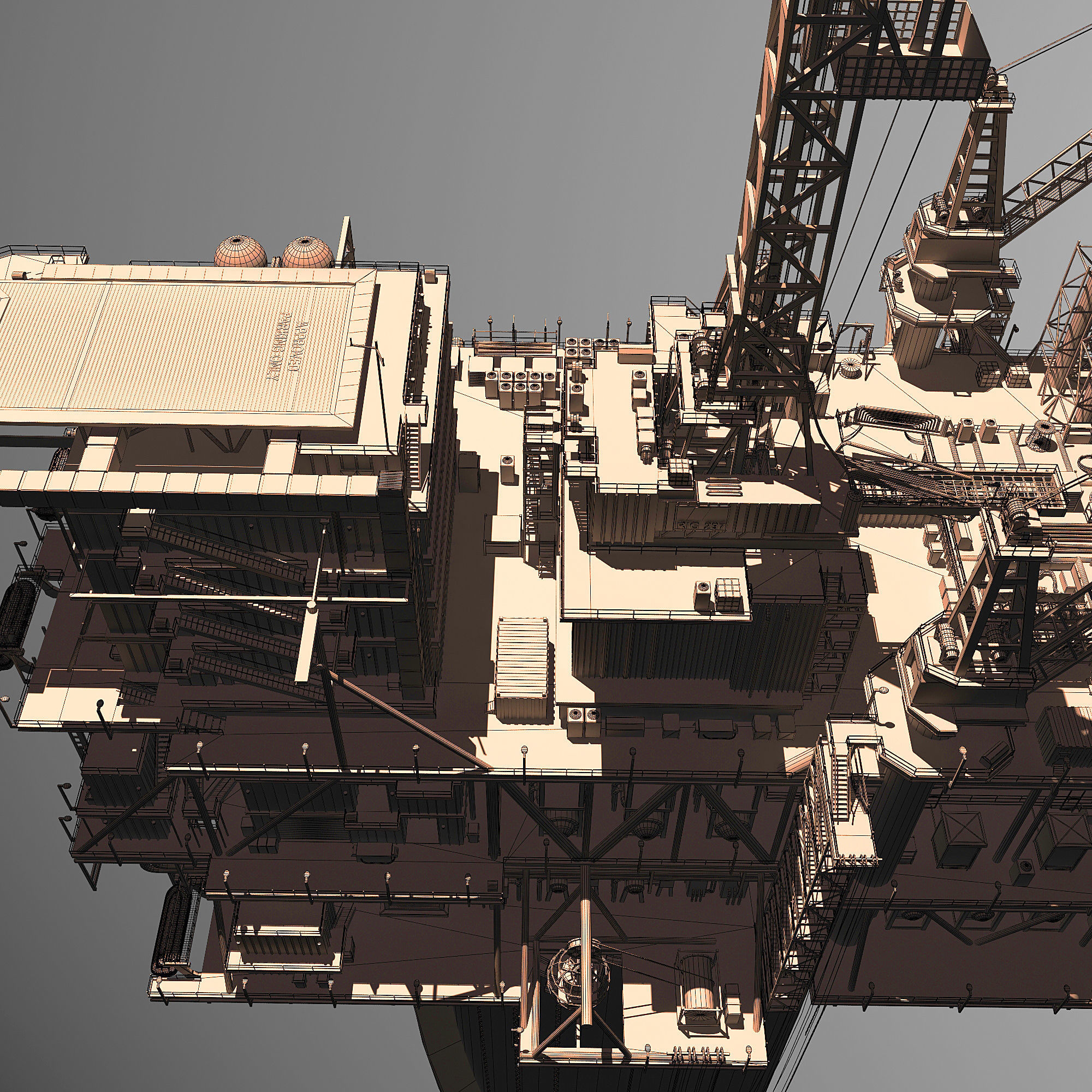 3D model Perdido Oil Rig VR / AR / low-poly | CGTrader