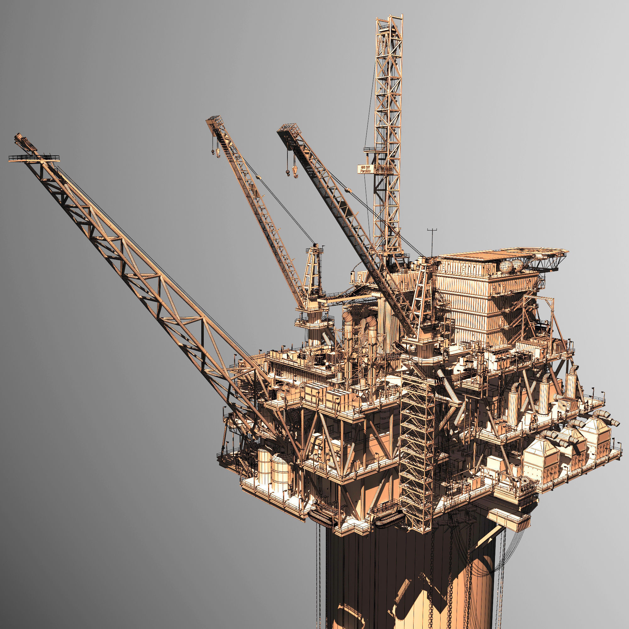 3D model Perdido Oil Rig VR / AR / low-poly | CGTrader