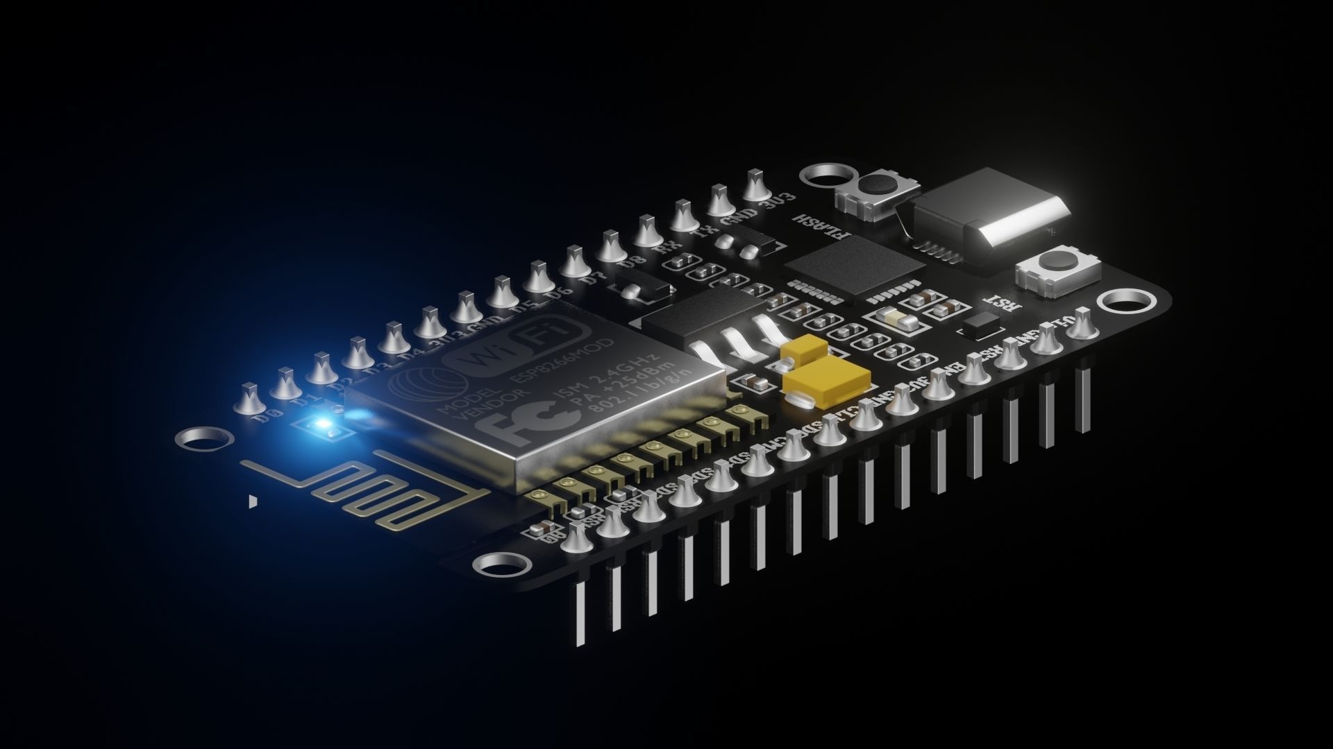 NodeMCU ESP8266 3D model | CGTrader