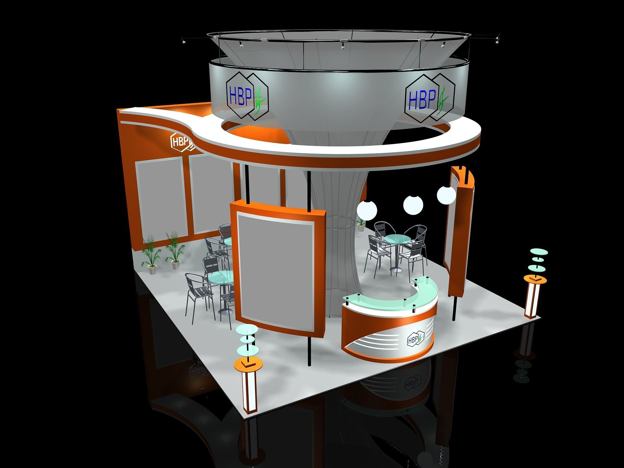 3D model stall design 15 x 15 side open-3 VR / AR / low-poly | CGTrader