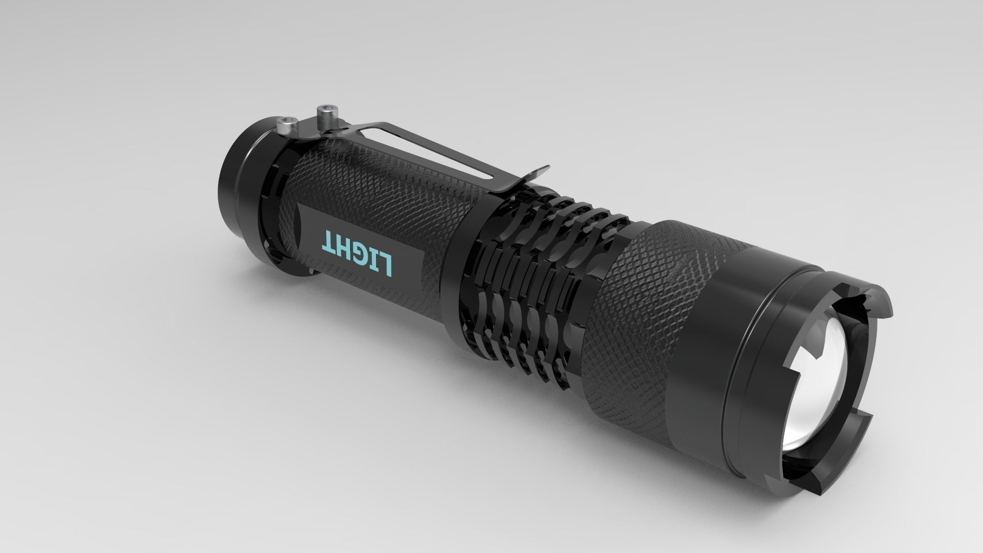 Flashlight with lens 3D model | CGTrader