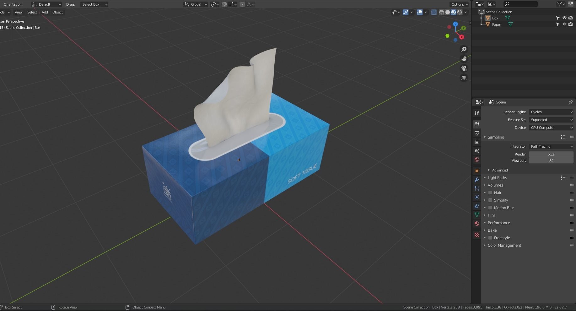 Tissue Box 3D model | CGTrader