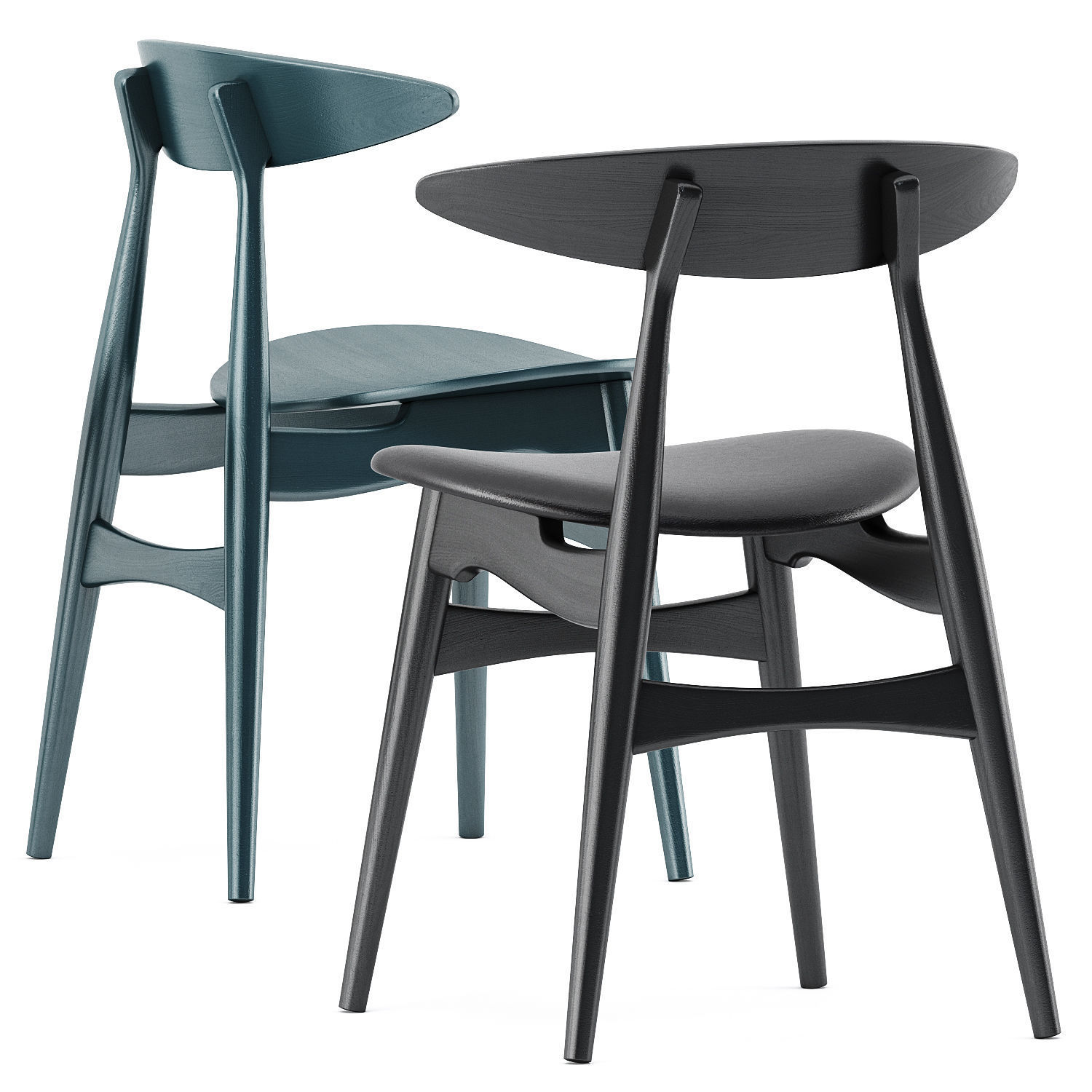 CH322 DINING TABLE and CH33P CH33T CHAIR by Carl Hansen Son 3D model ...