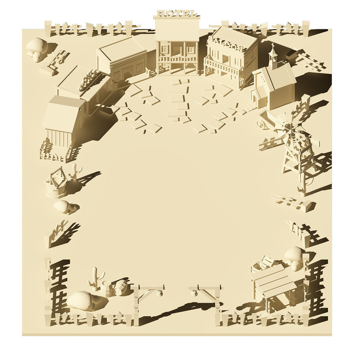 3D model cartoon levels map 3d models pack VR / AR / low-poly | CGTrader