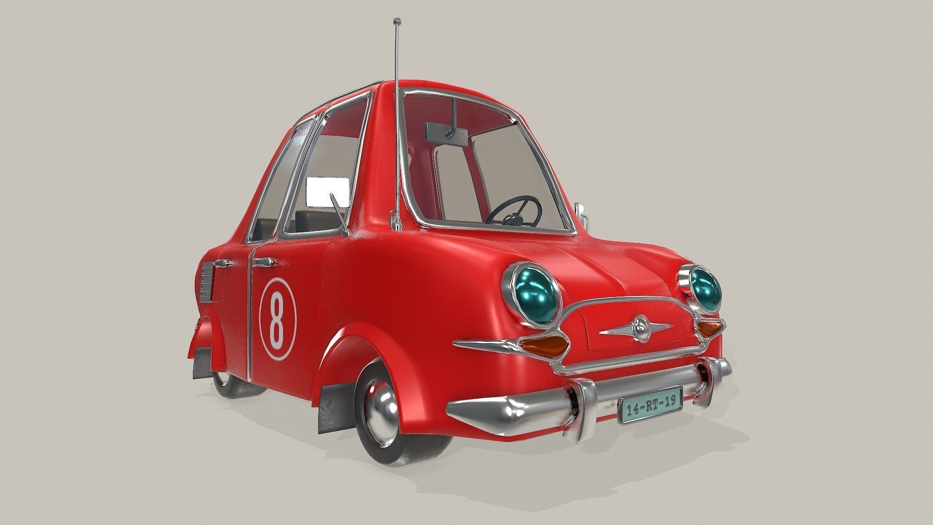 Cartoon Car - Tutorial Included 3D model | CGTrader