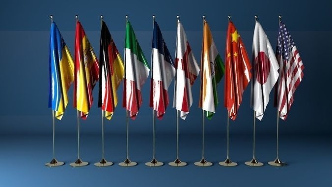 Country Flag 3D Model Collection 3D model | CGTrader