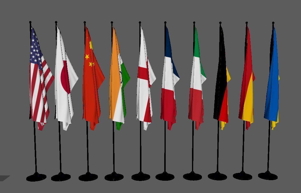 Country Flag 3D Model Collection 3D model | CGTrader