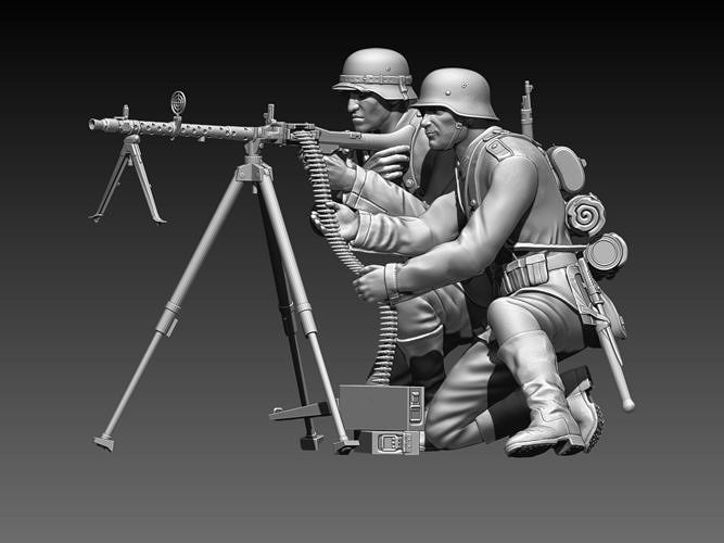 German soldiers 3D model 3D printable | CGTrader