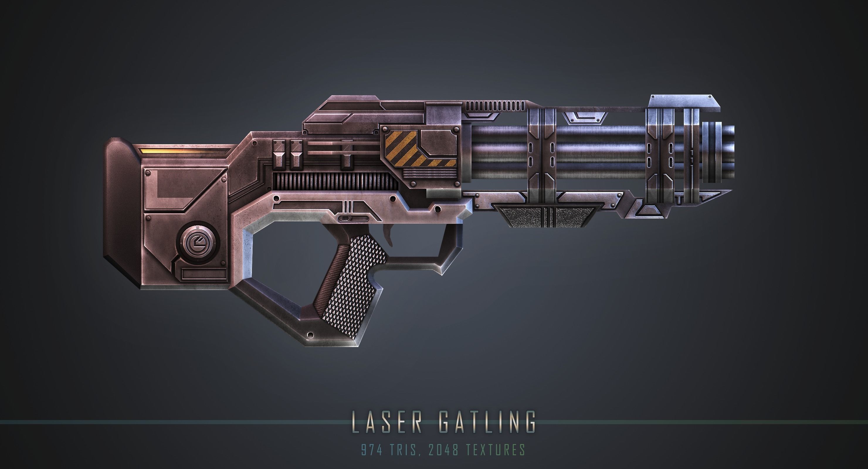 3D model Laser Gatling Gun VR / AR / low-poly | CGTrader