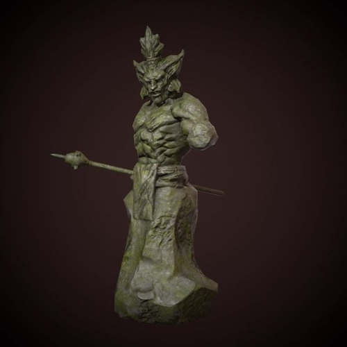 3D model Demonic Statue VR / AR / low-poly | CGTrader