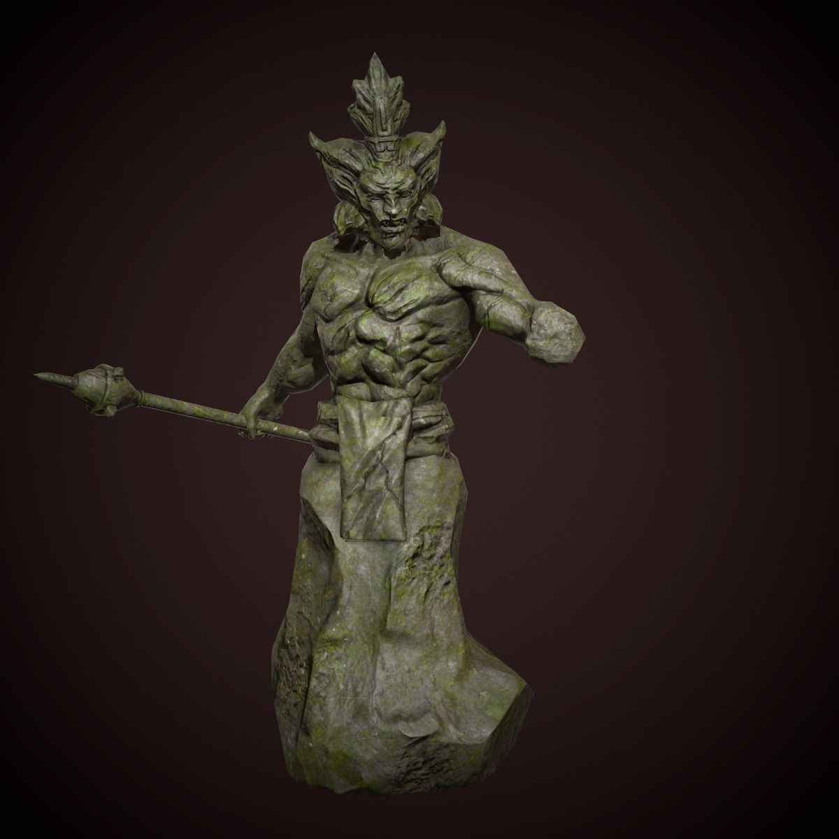 3D model Demonic Statue VR / AR / low-poly | CGTrader