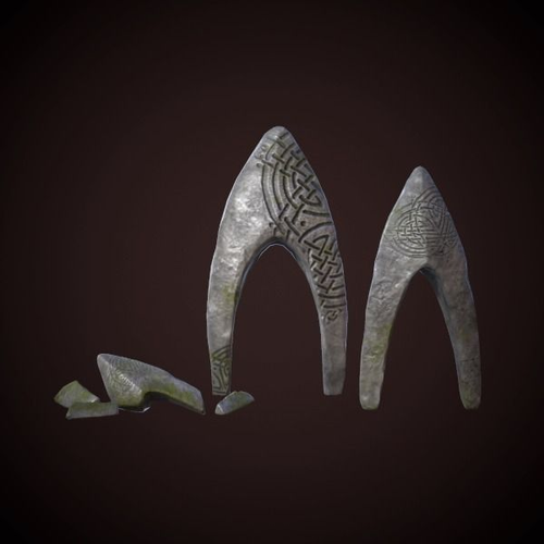 3D model Fantasy rune stones VR / AR / low-poly | CGTrader