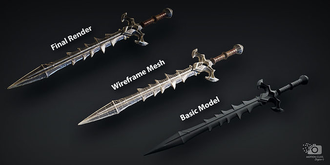 Sword three different swords 3D model | CGTrader